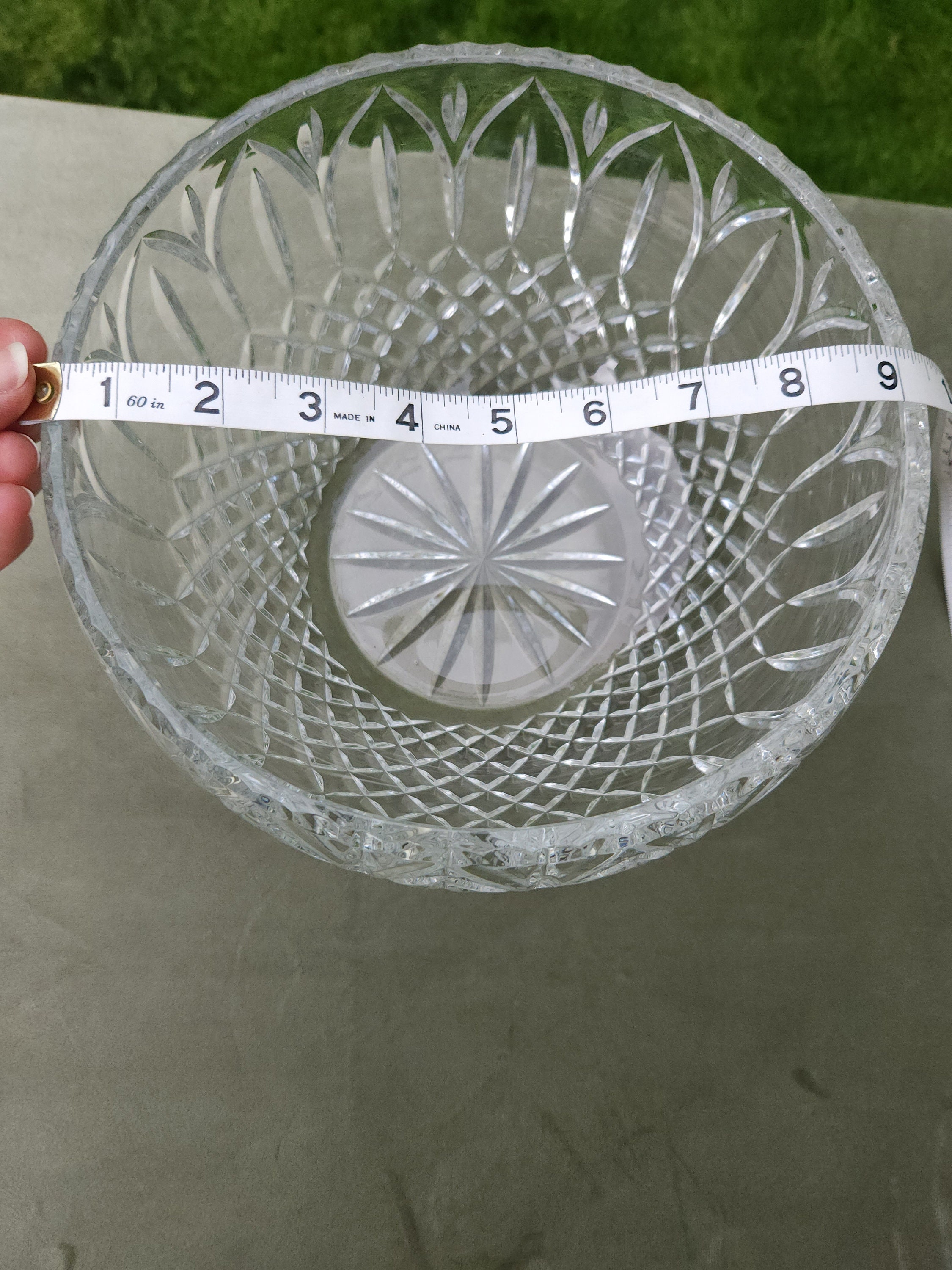 Large Heavy Crystal Bowl - Etsy