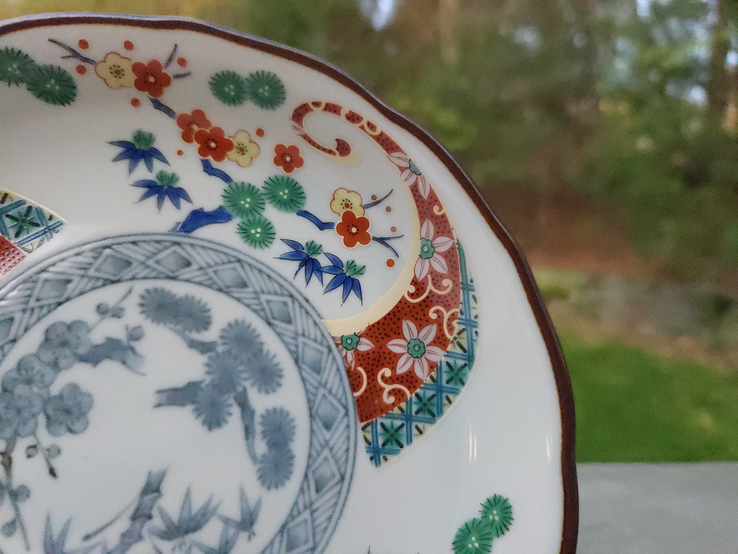 Vintage Japanese Imari Serving Bowl and Plate Set Signed - Etsy
