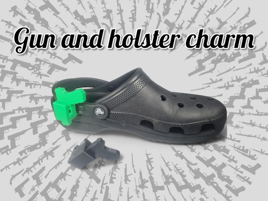 Croc Clog Gun and Holster Charm - Etsy