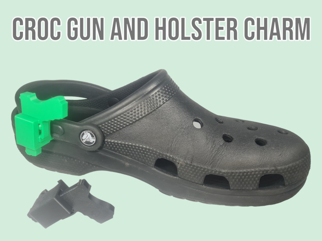 Croc Clog Gun and Holster Charm - Etsy