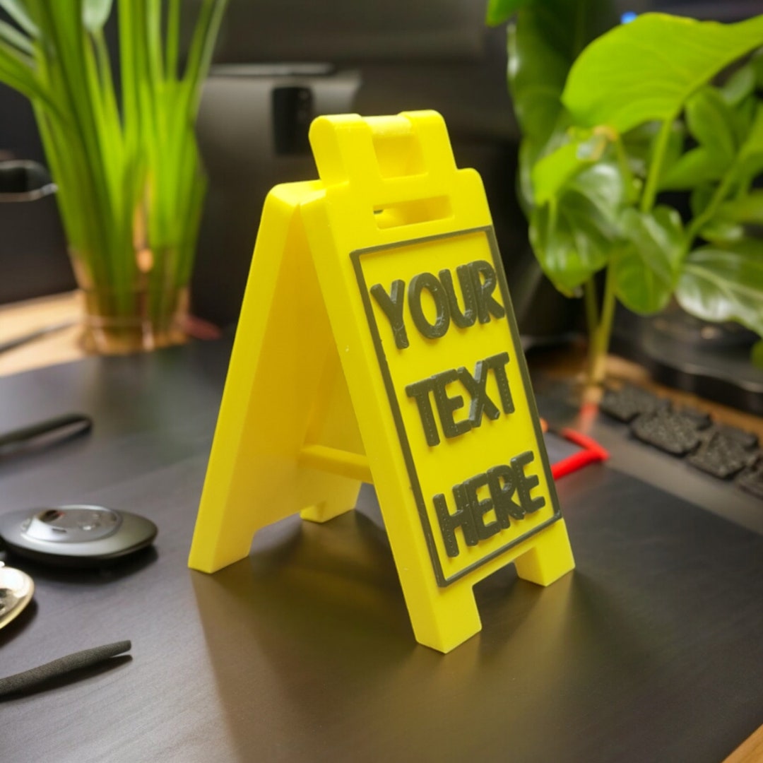 Custom Mini Desk Sign | Personalised Any Text | Office Desk Gift |desk ...