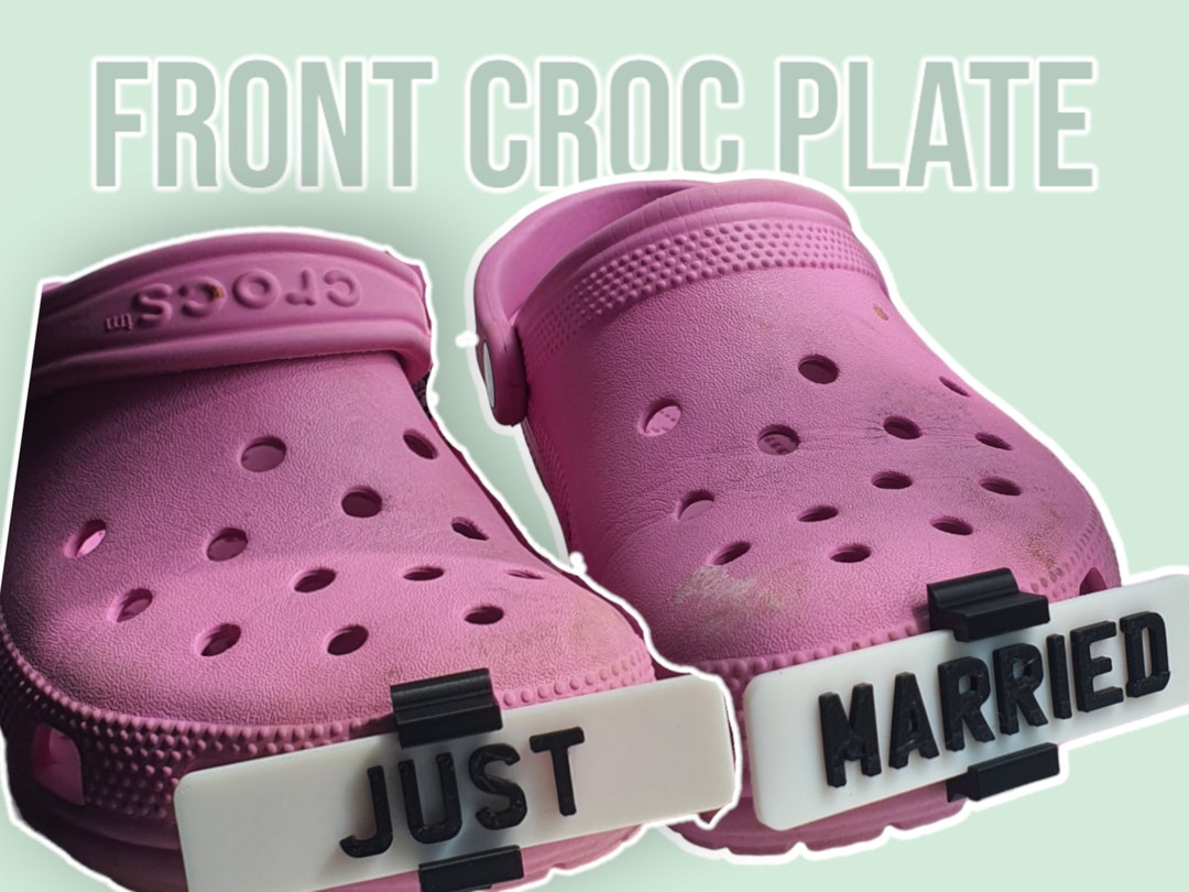 Croc Front Clog Custom Number Plate Charm Set of 2 - Etsy