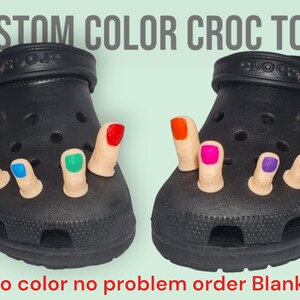Croc Clog Toes CROC TOES Charm Set of 5 or 10 Paintable At-home Gift ...