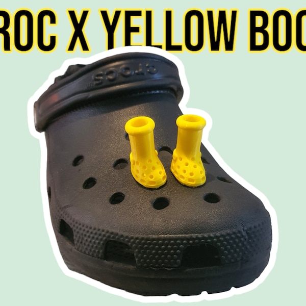 Crocs Yellow Boots - Etsy