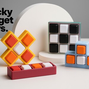 Clicky Fidget Toy for Stress Relief | Modular Puzzle Desk Fidget | 3D ...