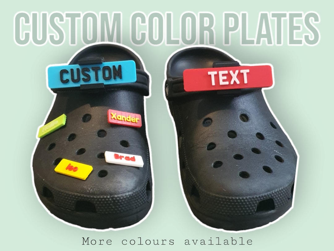 Croc Custom Number Plate Charm Set of 2 CUSTOM COLOR Funny - Etsy New ...