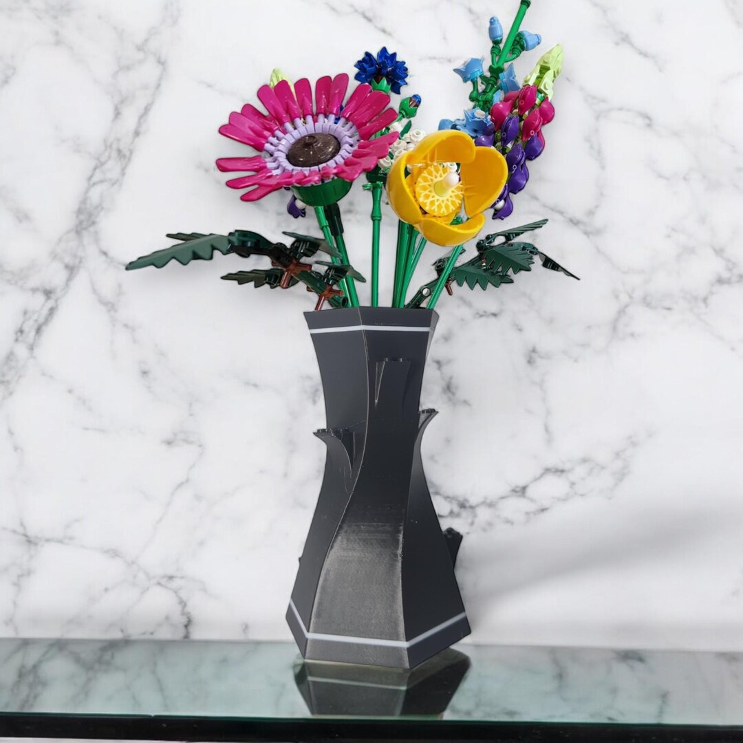LEGO Brick Compatible Vase Showcase Your Brick Masterpieces in Style - Etsy