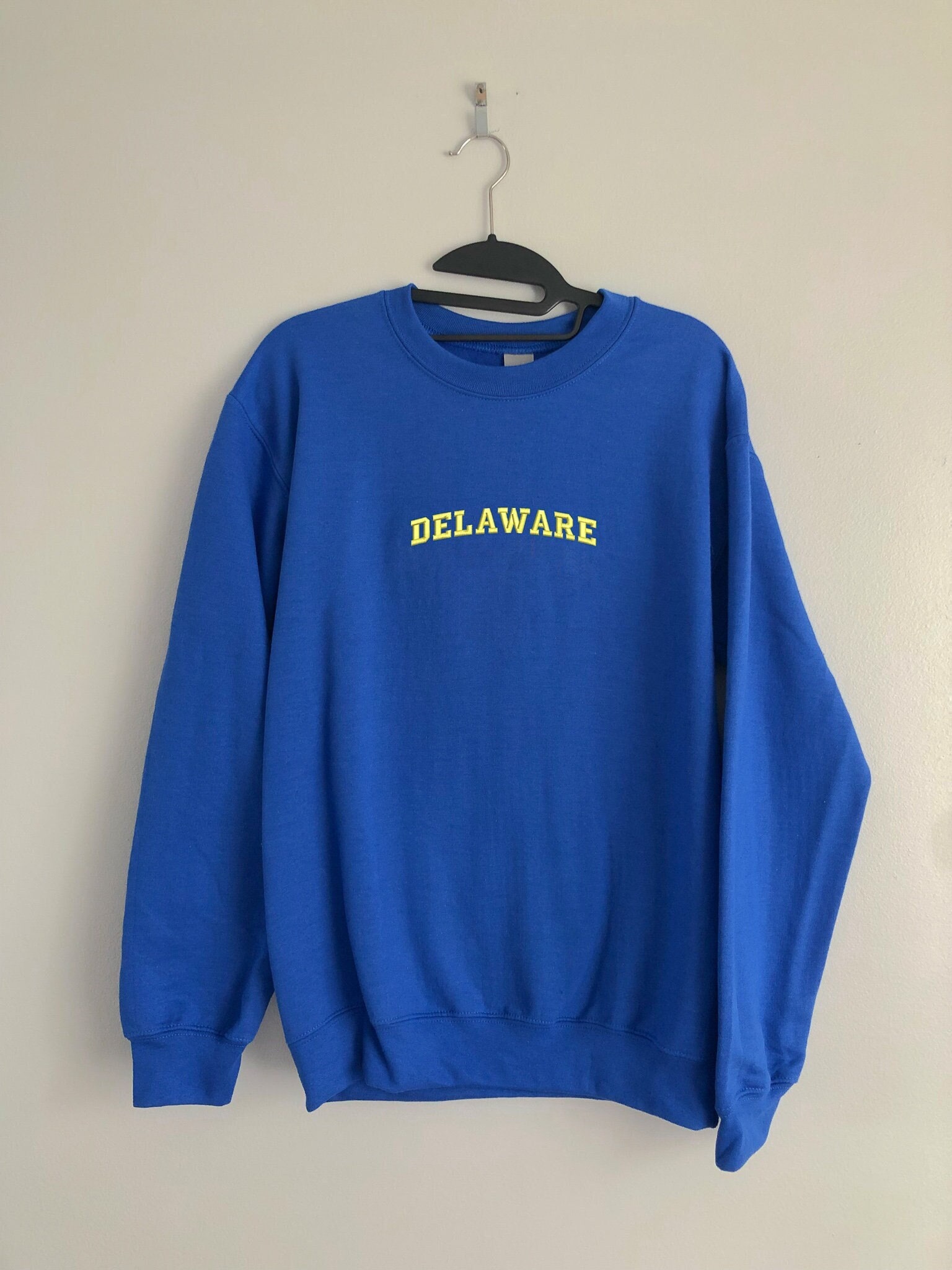 Delaware Embroidered Crewneck Sweatshirt - Etsy