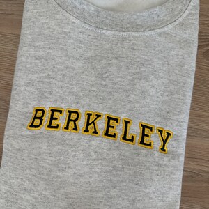 Berkeley California Embroidered Crewneck Sweatshirt - Etsy