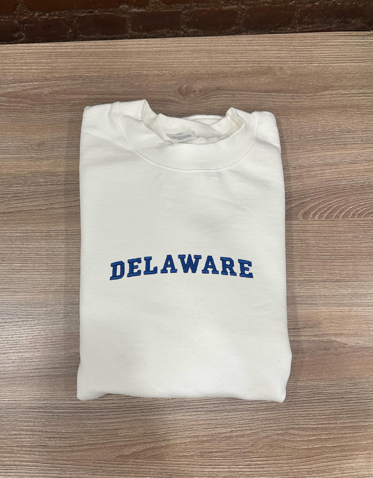 Delaware Embroidered Crewneck Sweatshirt - Etsy