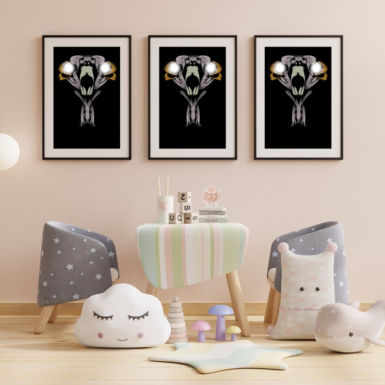 Grey Hound: Alien Wall Decor Art. Alien Face Art for Walkways, Entry ...