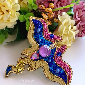 Handmade Stingray Brooch, Stingray Jewelry, Sea Animal Brooch, Fish ...