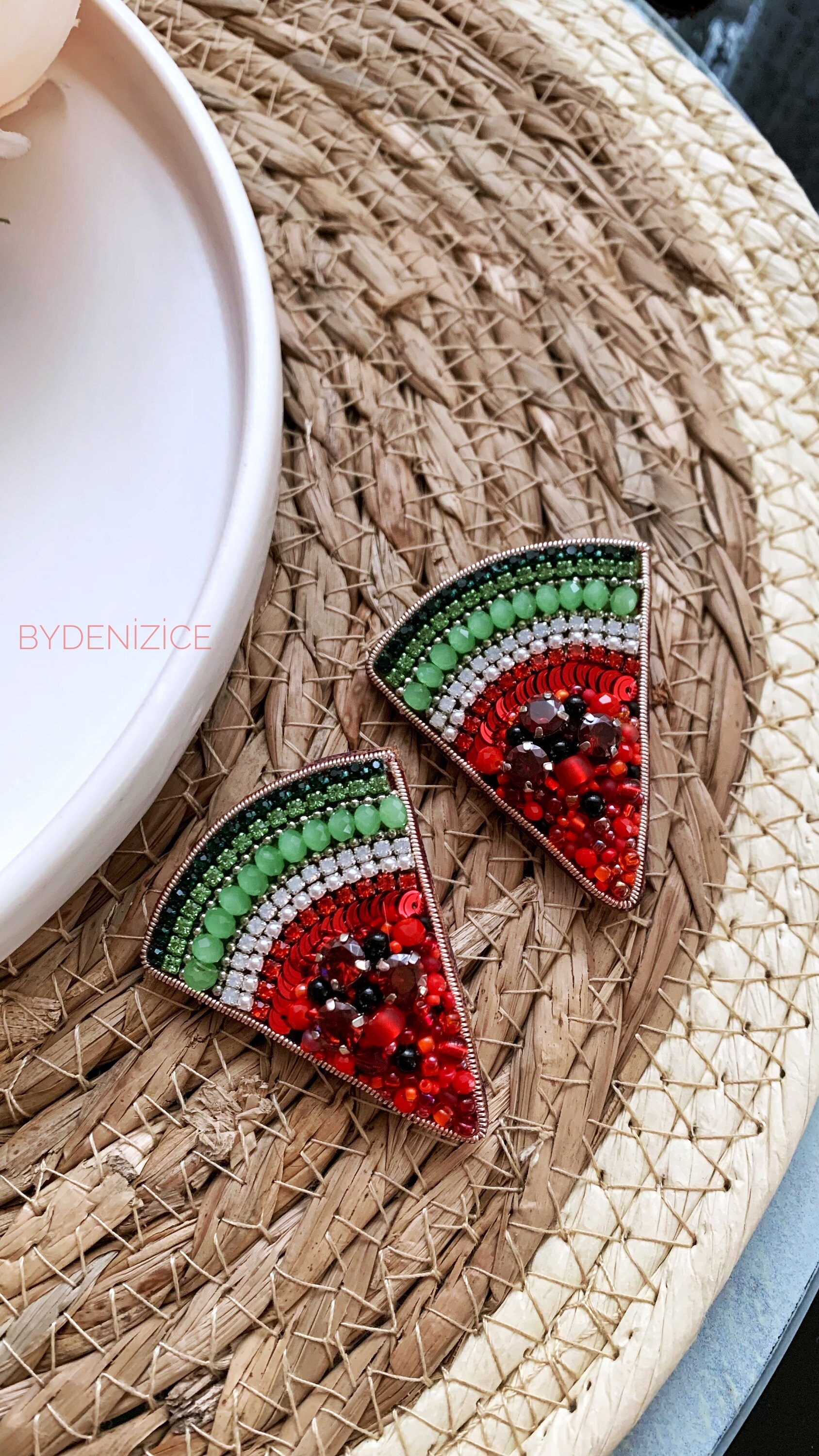 Watermelon Brooch, Fruit Brooch, Watermelon Pin, Watermelon Jewelry ...