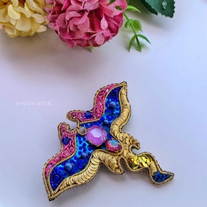 Handmade Stingray Brooch, Stingray Jewelry, Sea Animal Brooch, Fish ...