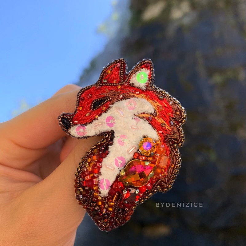 Fox Brooch - Etsy
