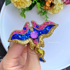 Handmade Stingray Brooch, Stingray Jewelry, Sea Animal Brooch, Fish ...