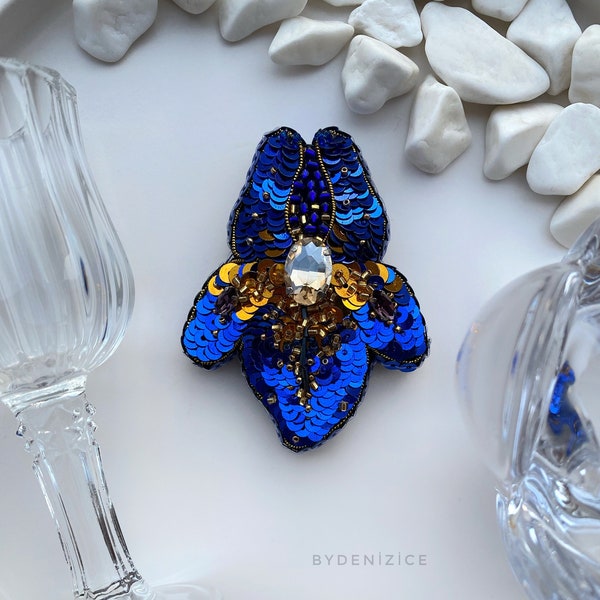 Dark Blue Iris - Etsy