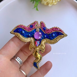 Handmade Stingray Brooch, Stingray Jewelry, Sea Animal Brooch, Fish ...