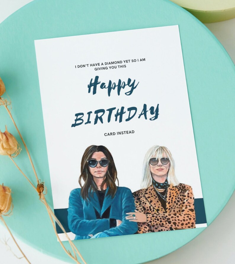 Printable Loubbie BIRTHDAY Card, Digital Debbie and Lou Card, Ocean's 8 Birthday Card, GAY ...