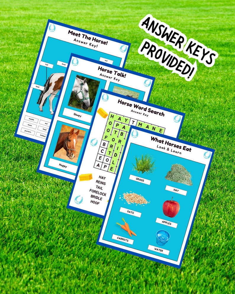 Horse Activity Pages for Kids | Printable Worksheets for Ages 4-8 | Fun ...