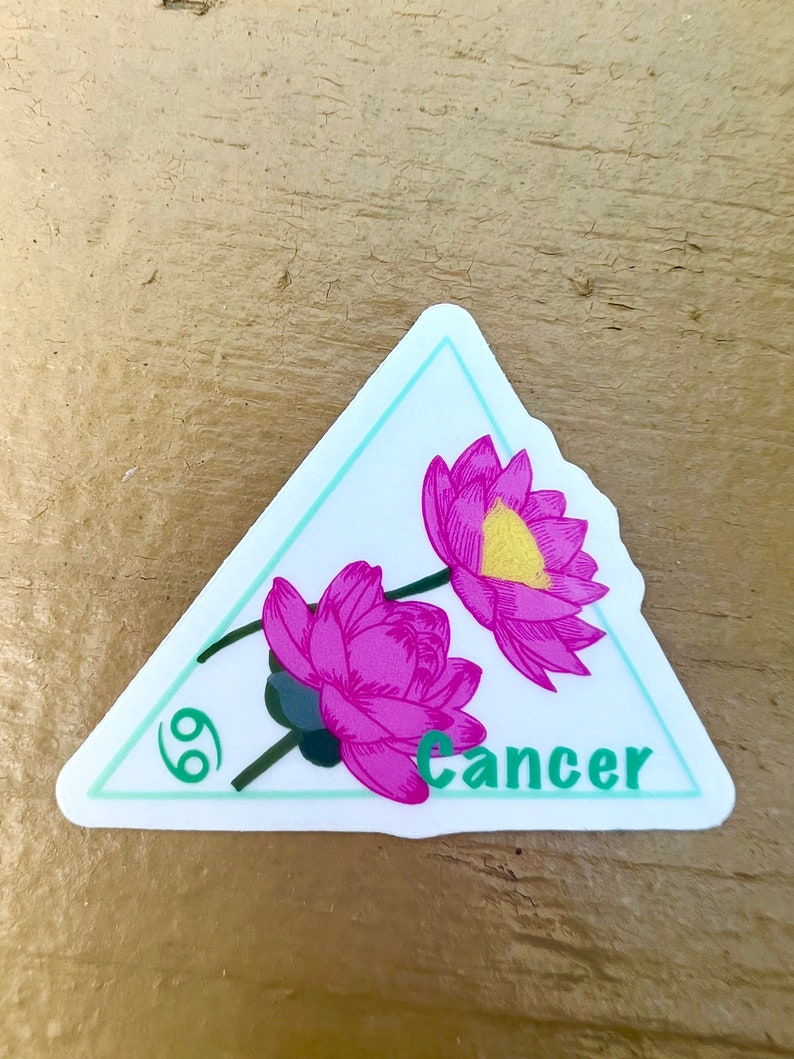 Cancer Clear Lotus Flower Sticker | Cancer | Element Sign | Lotus ...