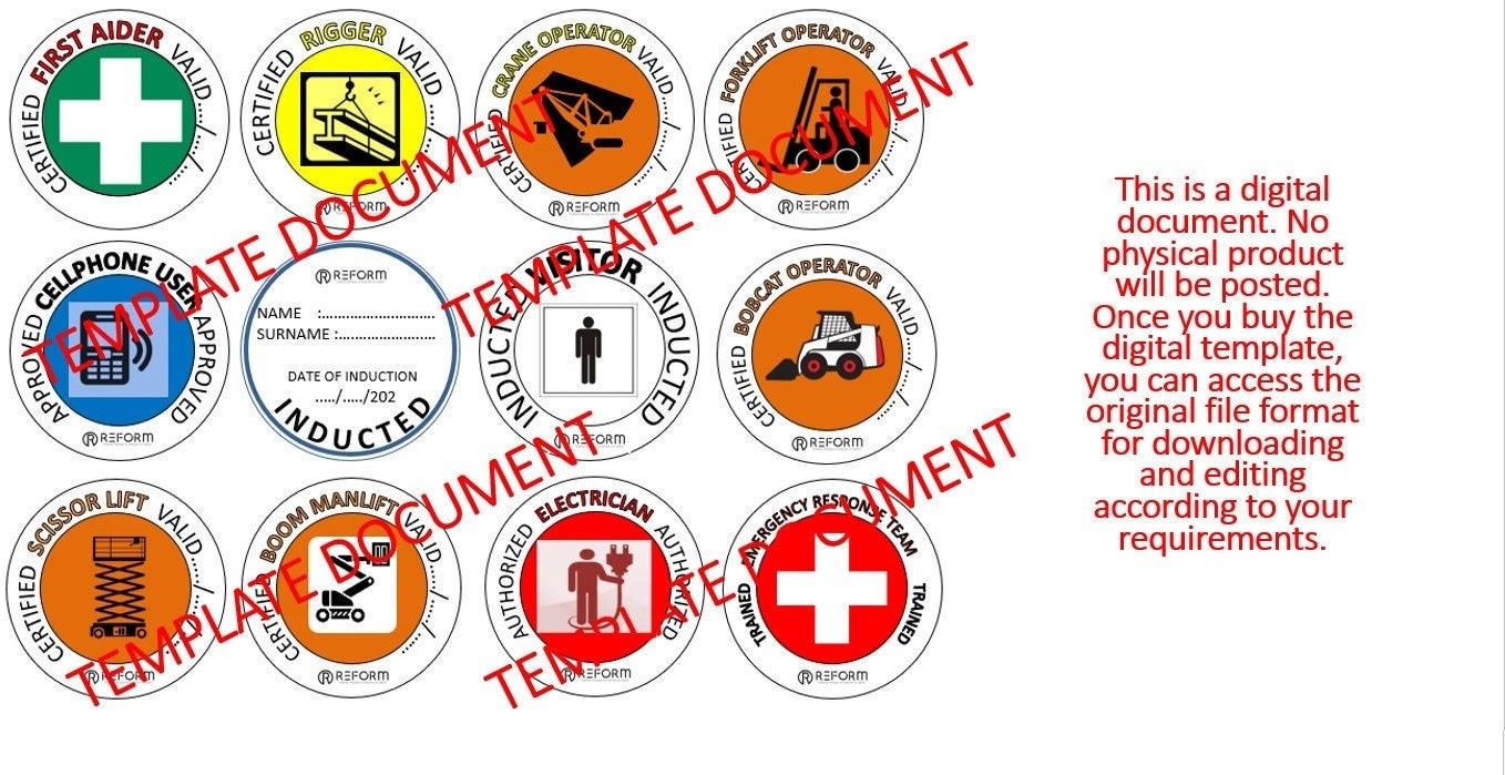 Hse Hard Hat Stickers Safety Sign Sticker Hse Induction Sticker, Hse