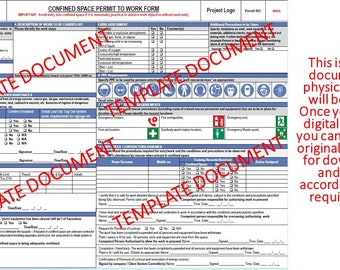 Permit to Work Tracking Log Health and Safety Template Excel Template ...