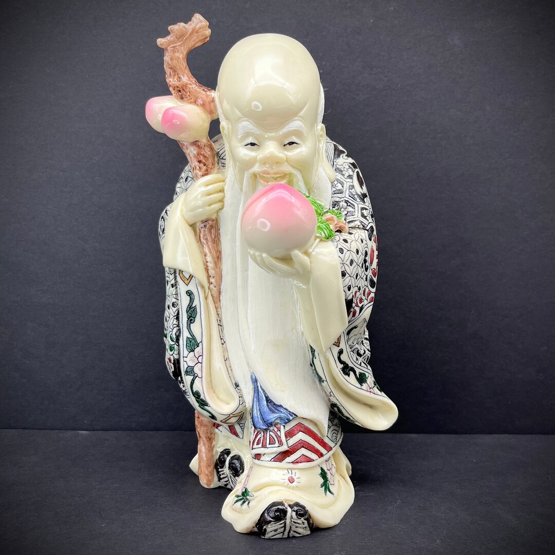 Chinese Shouxing God of Longevity Figurine, Fu Lu Shou Three Stars God ...