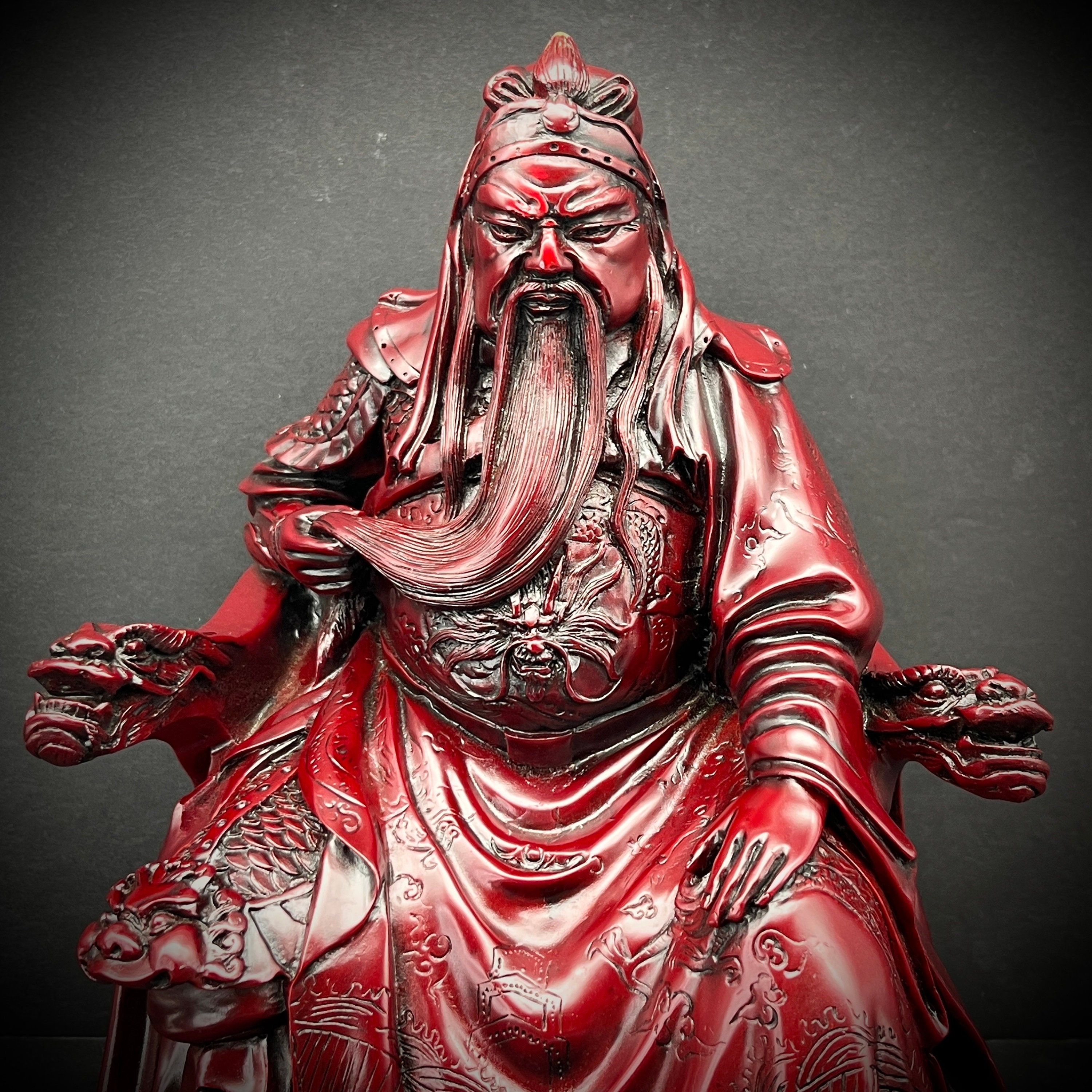 Chinese Guan Yu Statue Figurine General Kwan Gung Guan Gong God of War ...