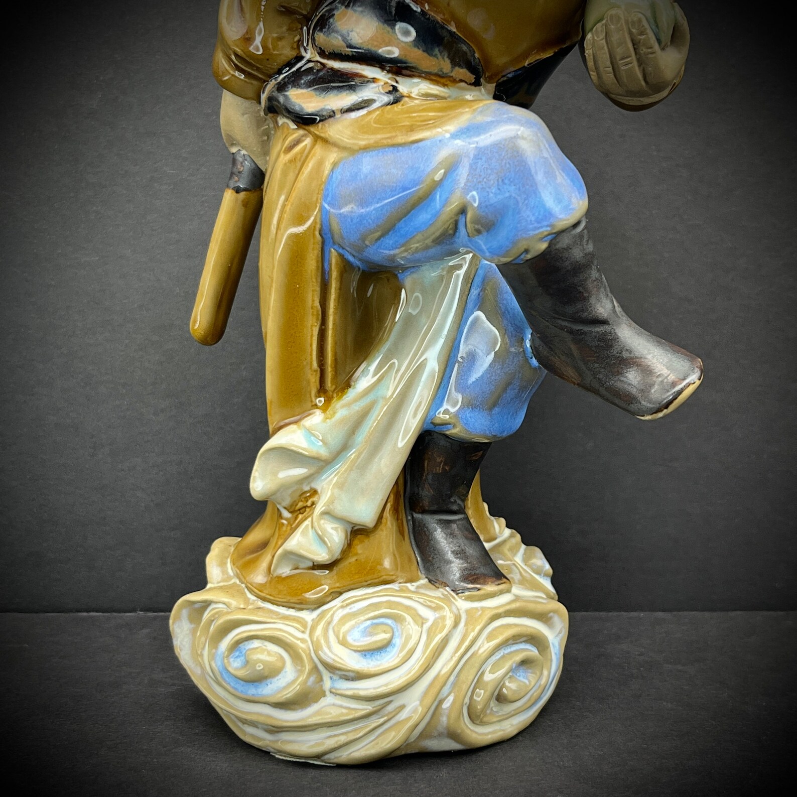 Chinese Monkey King Sun Wukong Porcelain Figurine Shiwan Statue Shekwan ...
