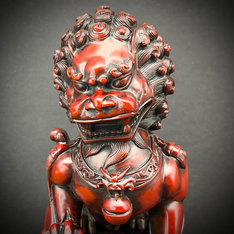 Pair of Chinese Fu Lions Fu Dogs Figurines Statues Guardian - Etsy