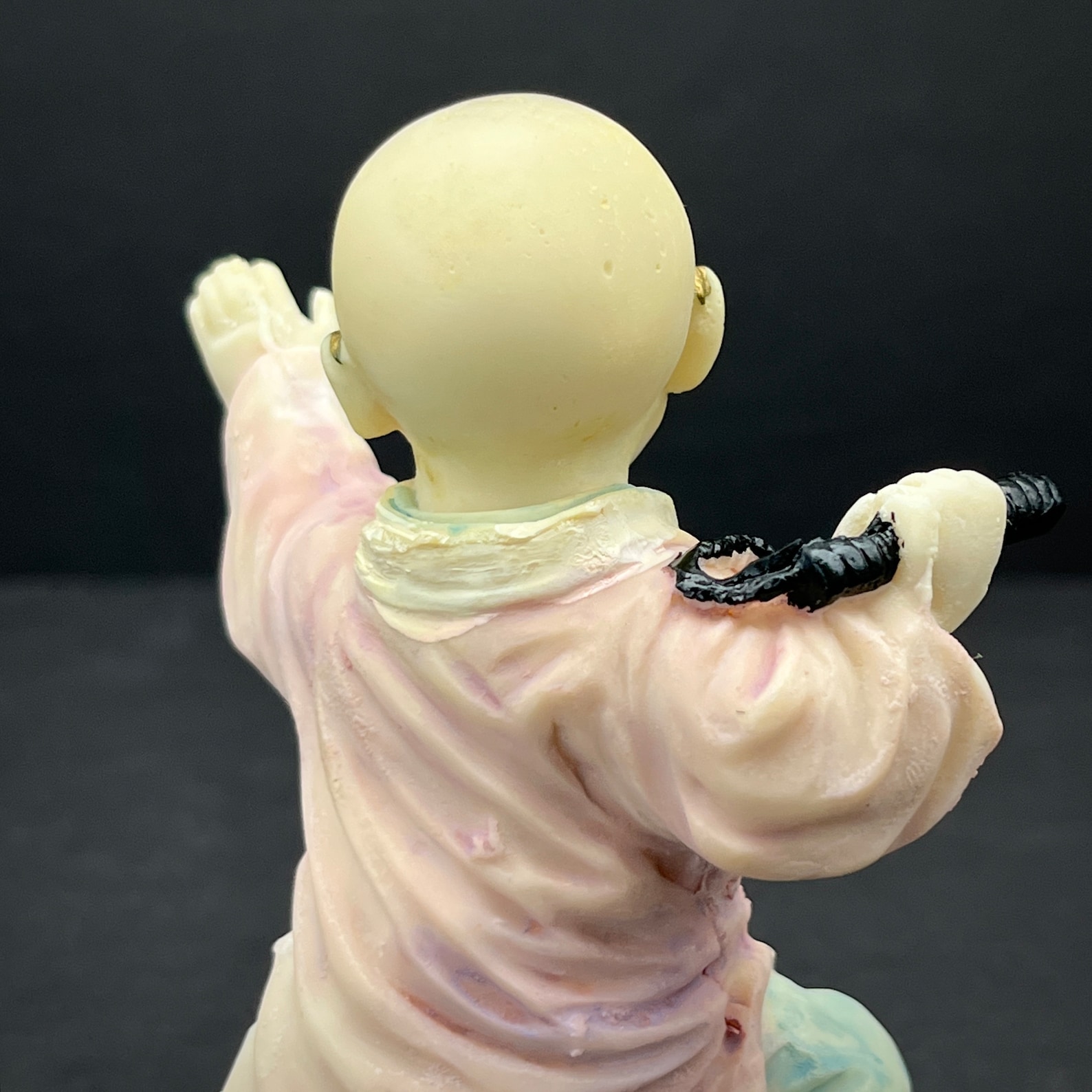 Chinese Young Shaolin Monk Statue Buddhist Figurine 2 Kung Fu Martial ...