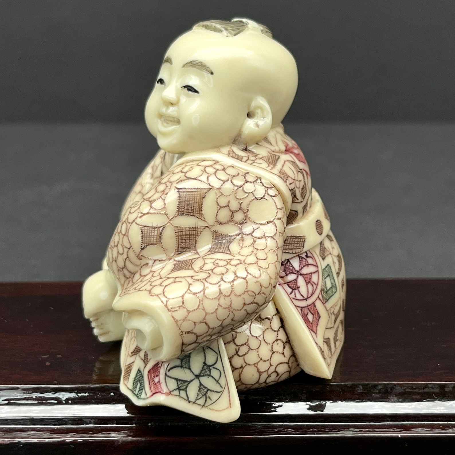 Chinese Japanese Baby Boy Child Figurine Swing Bar Wood Stand - Etsy