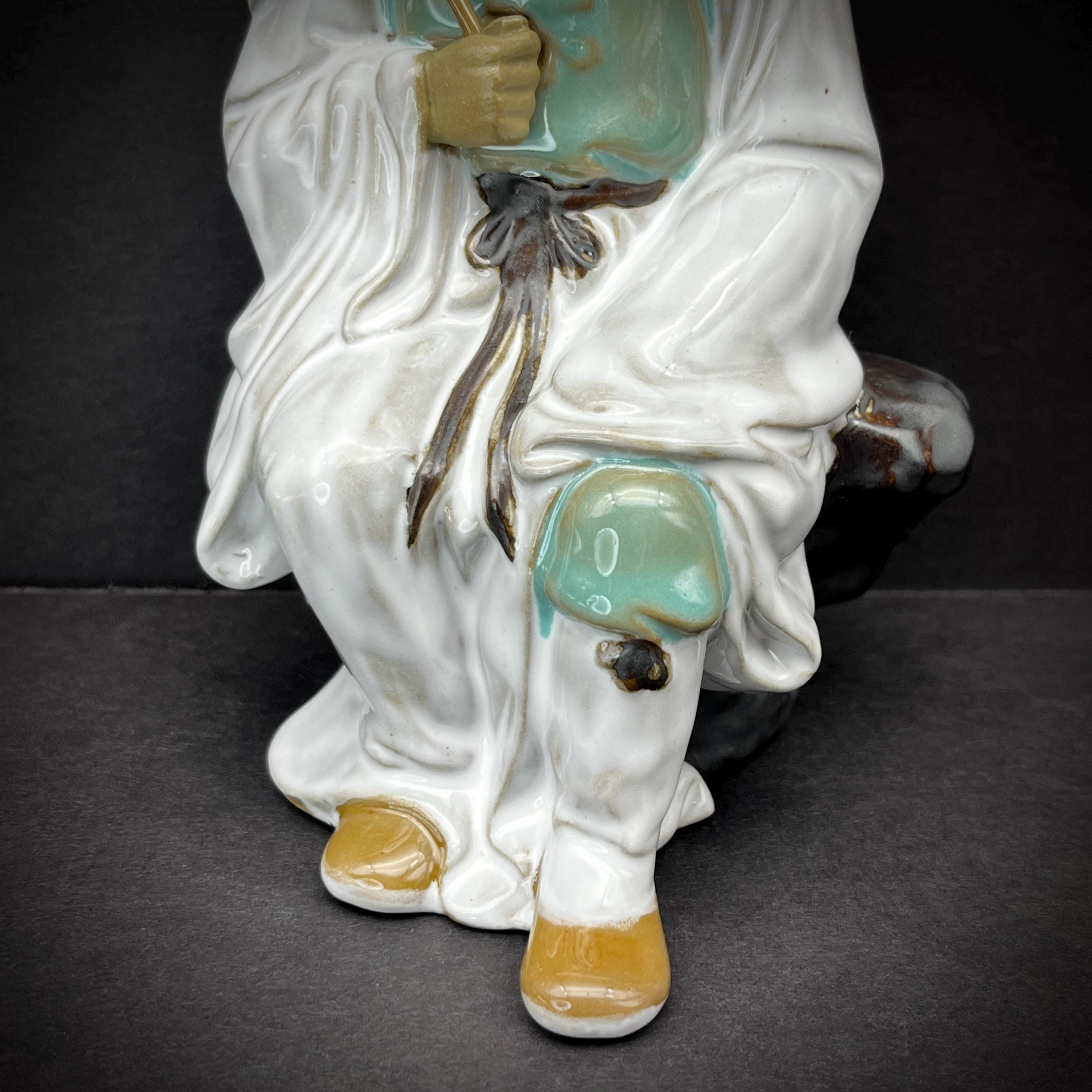 Chinese Lu Dongbin Figurine Eight Immortals Shiwan Mudman Porcelain ...