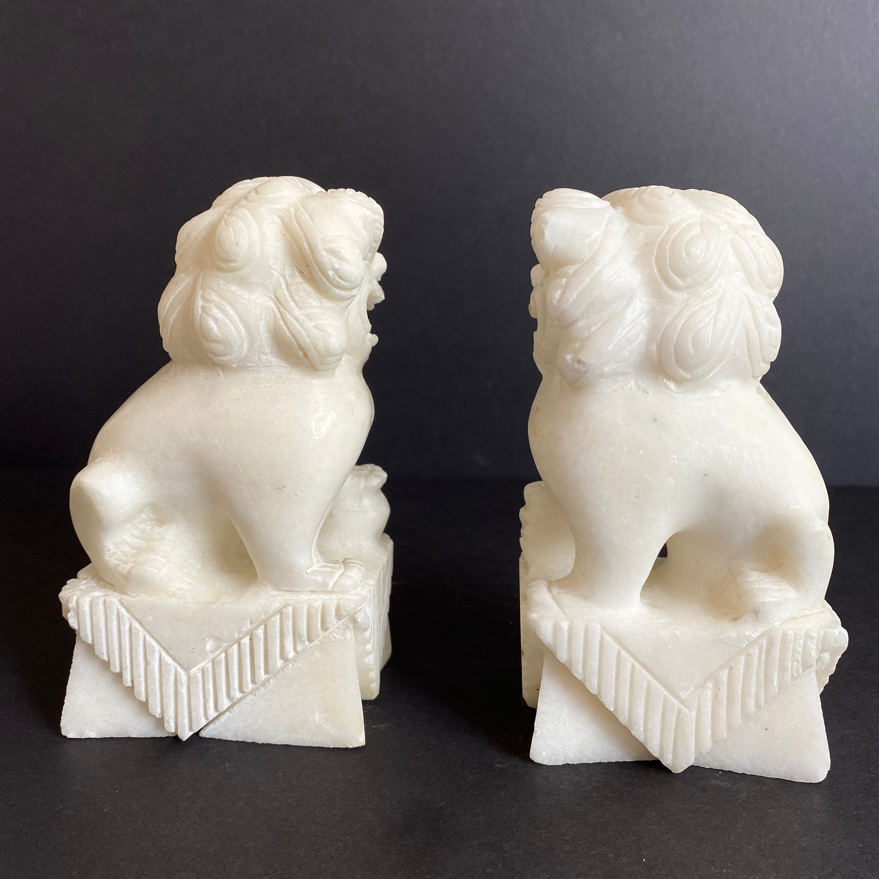 Pair of Chinese Fu Lions Fu Dogs Figurines Statues Guardian - Etsy