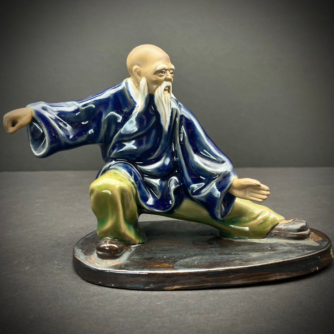 Taichi Mudman Shiwan Chinese Porcelain Figurine #3 Kung-fu Martial Arts ...