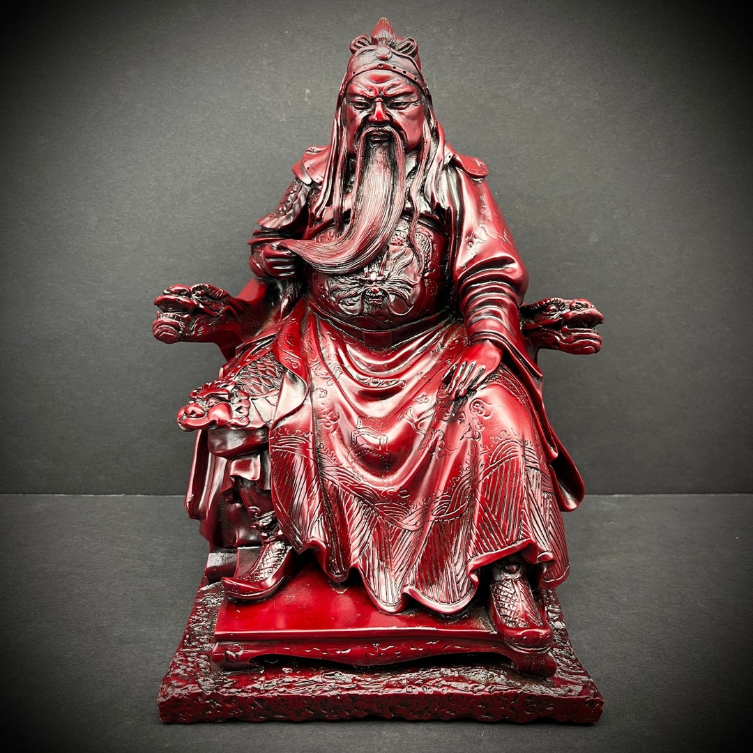 Chinese Guan Yu Statue Figurine General Kwan Gung Guan Gong God of War ...