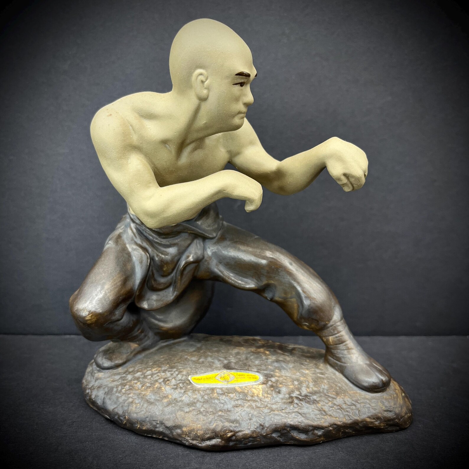 Chinese Kungfu Shaolin Monk Shiwan Mudman Man Porcelain Figurine ...