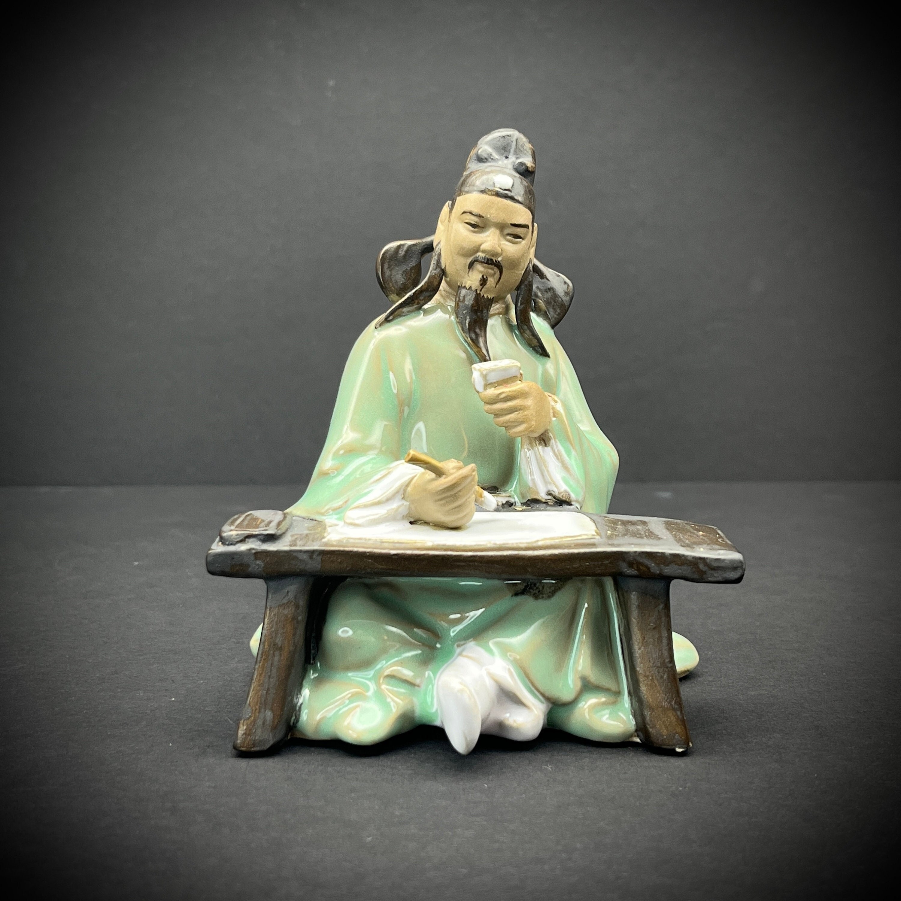 Chinese Poet Li Bai Porcelain Figurine Shiwan Ceramic Mudman - Etsy