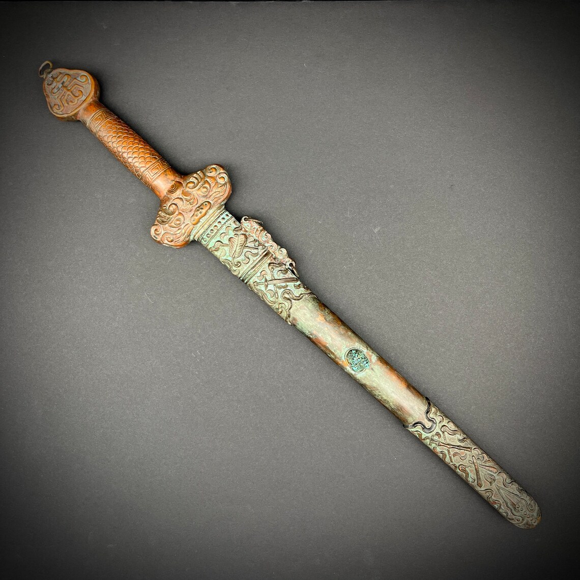 Chinese Dragon Longevity Sword Ceremonial With Scabbard Metal - Etsy