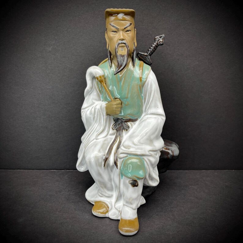 Chinese Lu Dongbin Figurine Eight Immortals Shiwan Mudman Porcelain ...