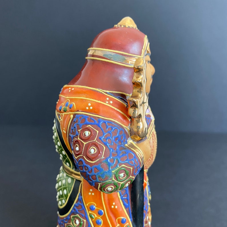 Japanese Kutani Bishamon Porcelain Figurine Ceramic Statue God of ...