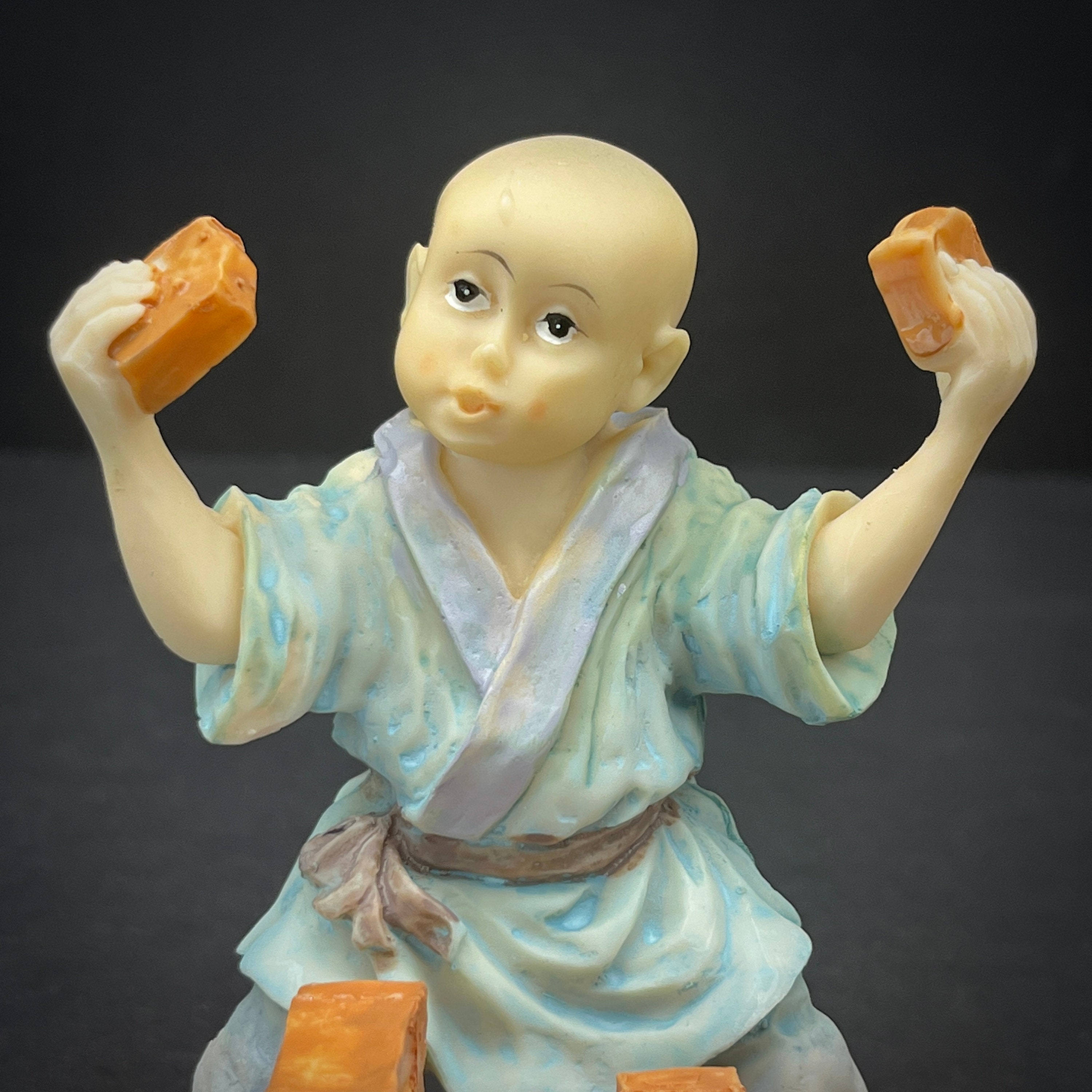 Chinese Young Shaolin Monk Figurine Buddhist Statue 7 Kung Fu Martial ...