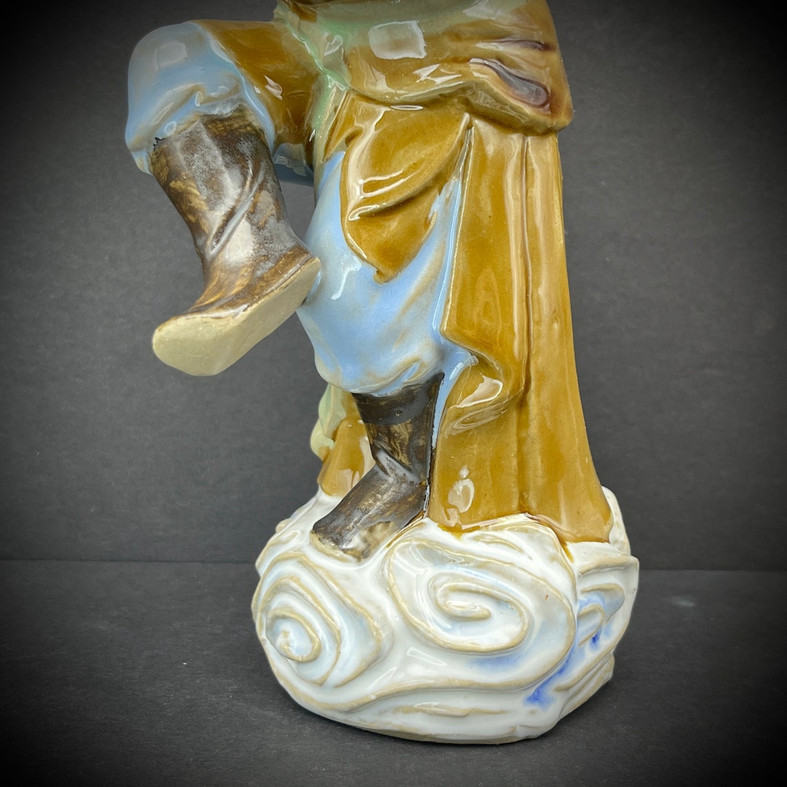 Chinese Monkey King Sun Wukong Porcelain Figurine Shiwan Ceramic Statue ...