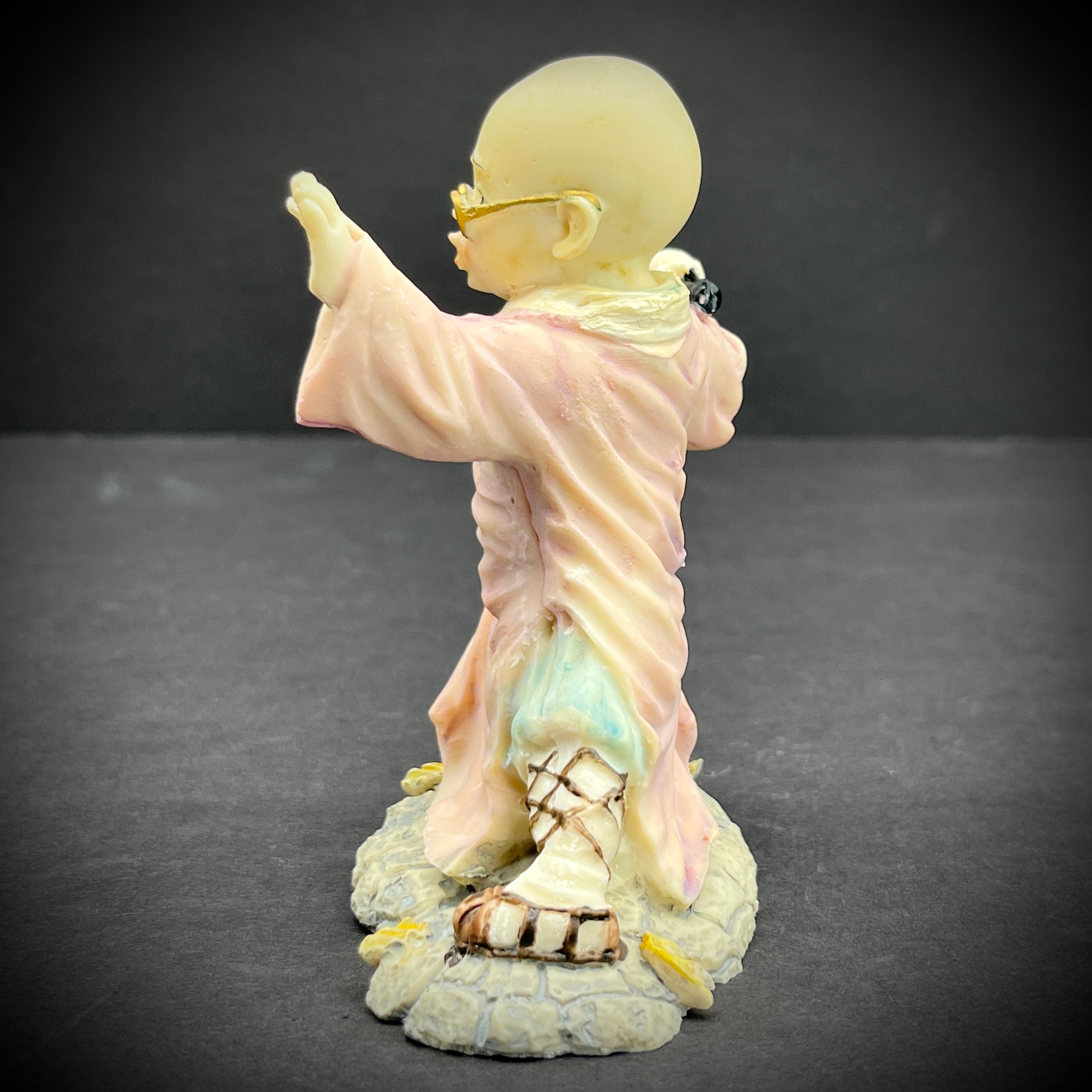 Chinese Young Shaolin Monk Statue Buddhist Figurine 2 Kung Fu Martial ...
