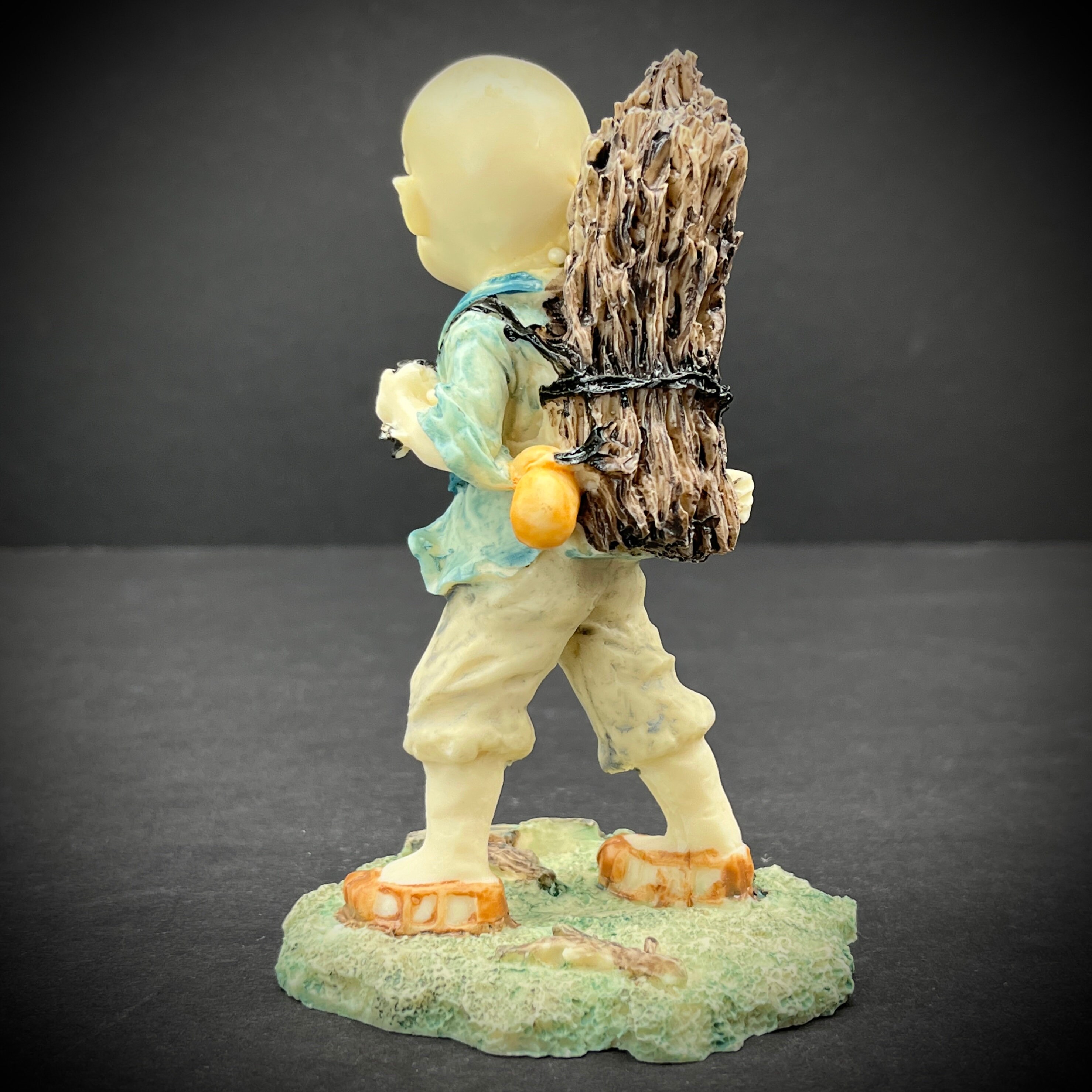 Chinese Young Shaolin Monk Figurine Buddhist Statue 5 Kung Fu Martial ...