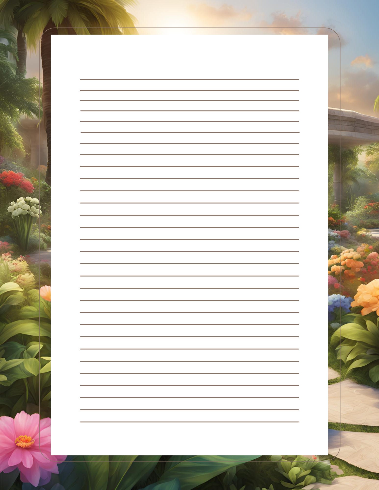 JW Paradise Letterhead Printable | Convention Gift Writing Paper | JW ...