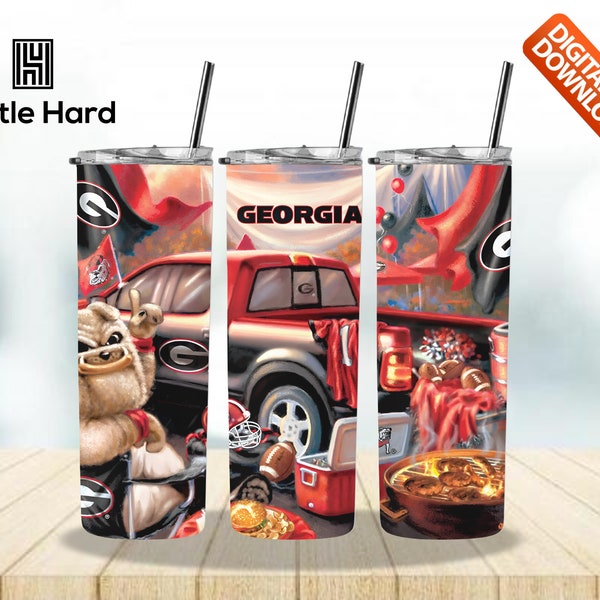 Georgia Bulldogs 20 Oz Tumbler Png - Etsy