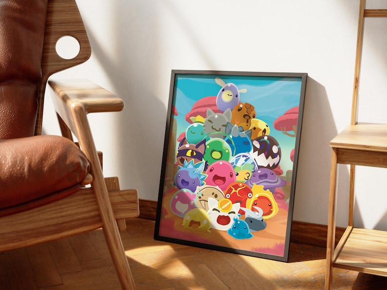 Slime Rancher | Slime Pile | Printable Slime Rancher Wall Art | Slime ...