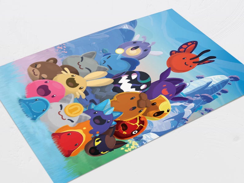 Slime Rancher 2 | Slime Pile | Printable Slime Rancher Wall Art | Slime ...
